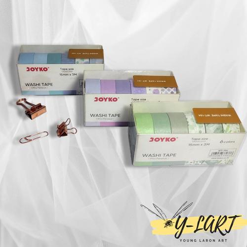 Jual Washi Tape Joyko Set 6 _ Pita Perekat Joyko - Hijau (WT-104) - Kab ...