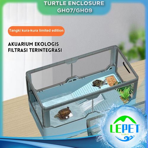 Promo LEPET Turtle Enclosure Aquarium Tank GH07/GH09 / Kandang Kura ...