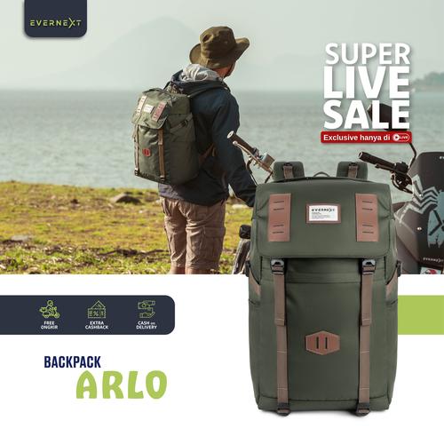 Promo Evernext - Tas Ransel Pria Wanita Backpack Outdoor Arlo Tas Punggung - ARMY - Kota ...