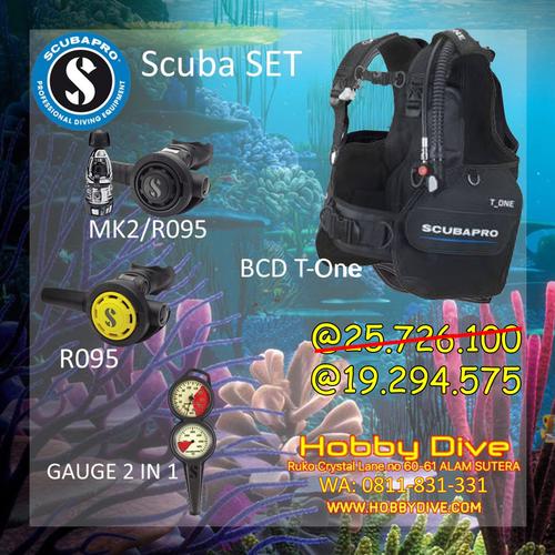 Jual Scubapro BCD T-One package with Regulator plus Octopus plus Gauge ...