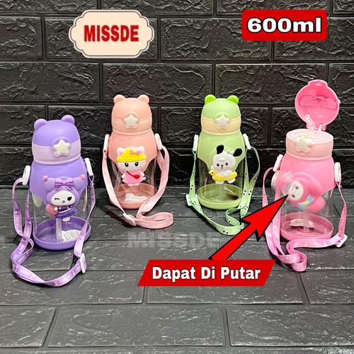 Jual BOTOL MINUM ANAK 600ML KARAKTER SANRIO / BOTOL KARAKTER LUCU / BOTOL MINUM SEDOTAN / BOTOL ...