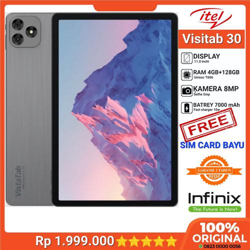 Jual ITEL VISTA TAB 30 GREY RAM 4GB/128GB RESMI - Hitam - Kota Depok ...