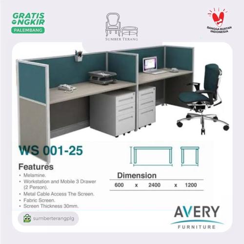 Jual Meja Kantor Partisi 2 orang Workstation 2 staff Office Desk ...
