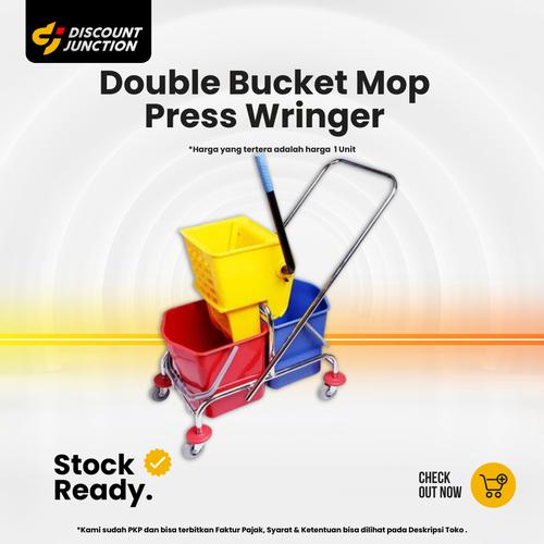 Jual Double Bucket Mop Press Wringer/ Ember Pel House keeping - Kab. Bekasi - Discount Junction ...