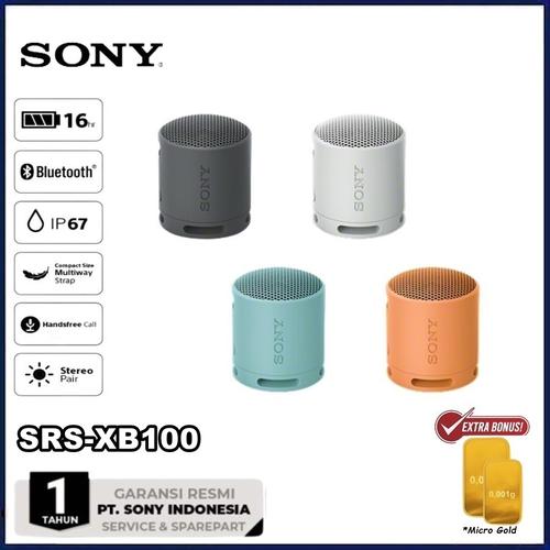 Jual Sony SRS-XB100 SRSXB100 XB 100 Portable Wireless Bluetooth Speaker ...