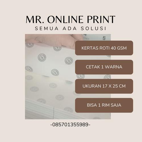 Jual PRINT KERTAS ROTI CUSTOM UKURAN 17 X 25 - Jakarta Barat - MR ...