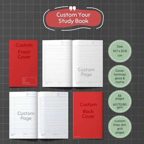 Jual BUKU TULIS CUSTOM NAMA | BUKU TULIS SEKOLAH | BUKU TULIS CUSTOM ...