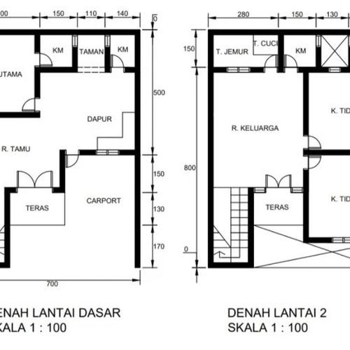 Jual Jasa Design Gambar Arsitek Rumah, Denah Rumah, Ruko, Kosan ...