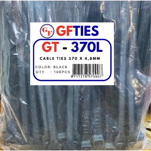 Jual Kabel Ties GT 370 L / 37 cm Hitam Black 370 mm 370L Panjang 400mm ...