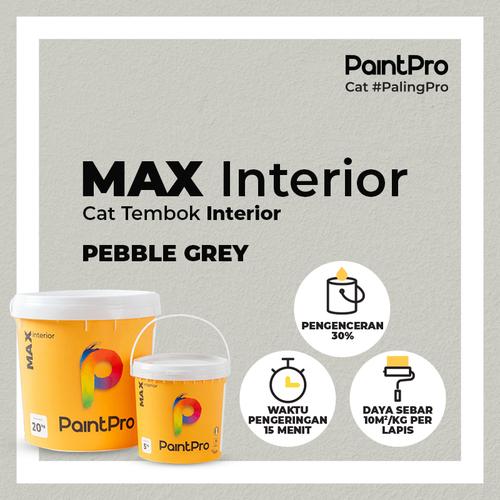 Promo PaintPro MAX Cat Tembok Interior Warna Abu-abu Pebble Grey - 5 Kg ...