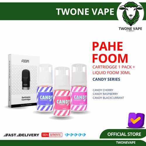 Jual PAHE Cartridge Foom X + FOOM Candy Series Salt Nic 30ML ...