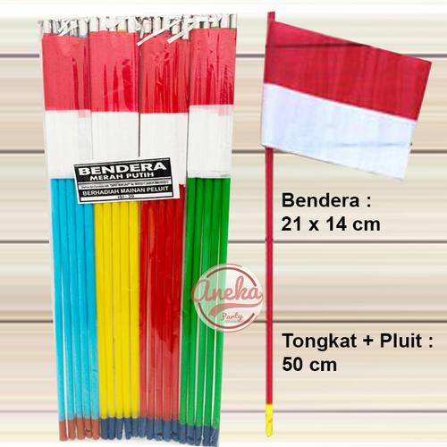 Promo bendera pawai stik / bendera stick / bendera merah putih stick ...