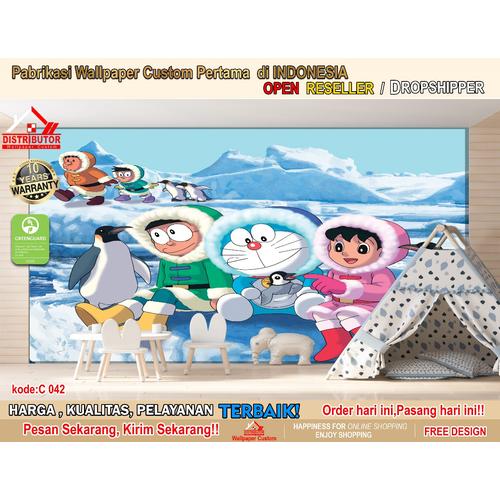 Jual Wallpaper Dinding 3D Custom Tema Doraemon | Wallpaper Kamar Anak ...