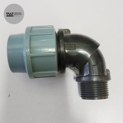 Jual Male elbow HDPE drat luar 2" inch / 63mm Knee threaded hdpe ...