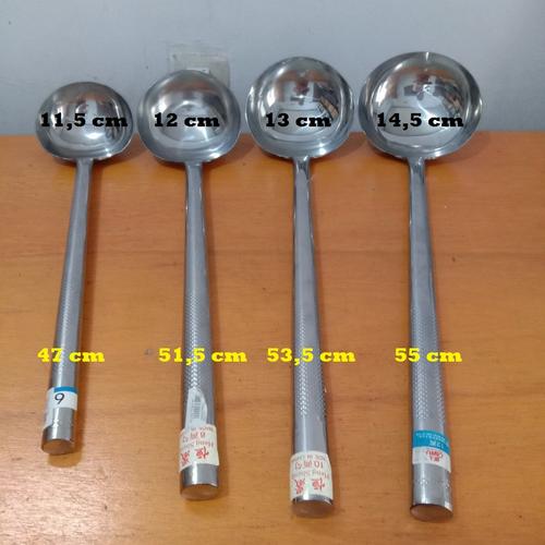 Jual Irus Sendok sayur stainless tebal besar diameter 12 cm panjang 50 ...