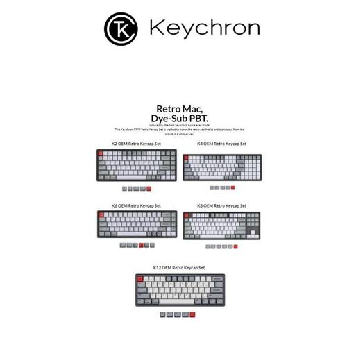 Promo Keychron OEM Profile PBT Retro Keycap Set - K8 OEM Retro ...
