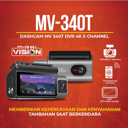 Jual Mirai Vision Dashcam MV 340T DVR 4K 3-Channel Garansi Resmi ...