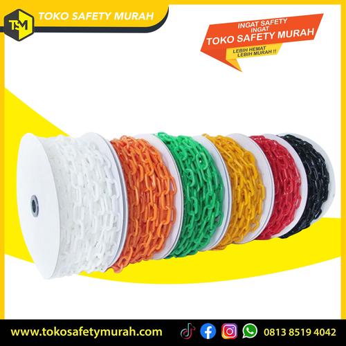 Jual Rantai Plastik Pvc 6mm Panjang 25 Meter Penghubung Traffic Cone ...