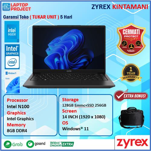 Jual ZYREX ULTRA INTEL N100 8GB 128+256GB W11 14.0FHD BLIT METAL 2Y BLK ...