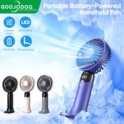 Jual Goojodoq Kipas Angin Mini 5000mAh 6-Speed Wind Kipas Genggam ...