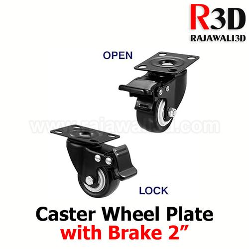 Jual Roda Caster Wheels Plate 2” Inch With Brake - Kab. Temanggung ...
