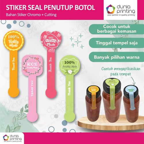 Jual Stiker Seal Botol Ekonomis -Diameter 3 cm Panjang 10 cm - bulat ...