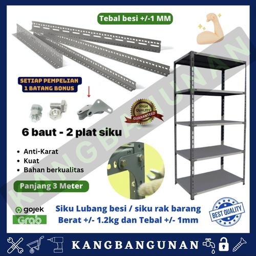 Jual Besi Siku Rak Siku Siku Lubang Besi (HARGA PABRIK) 1mm PANJANG 3 ...
