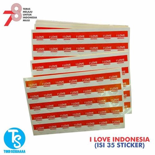Jual Sticker Pipi Bendera Merah Putih dan Stiker I Love Indonesia Hut ...