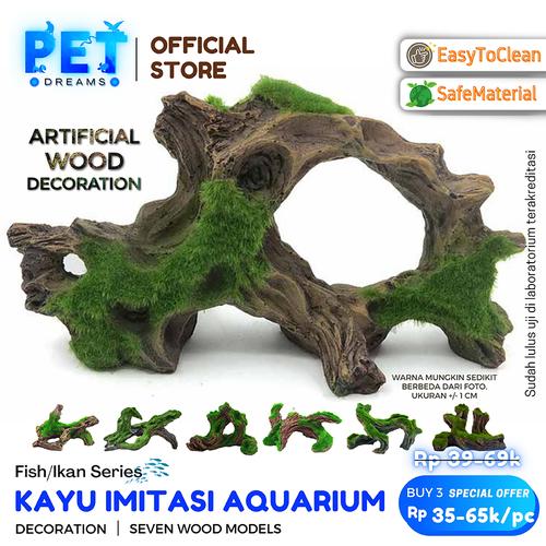 Jual HIASAN AQUARIUM KAYU AQUASCAPE IMITASI / DEKORASI AQUARIUM KAYU ...
