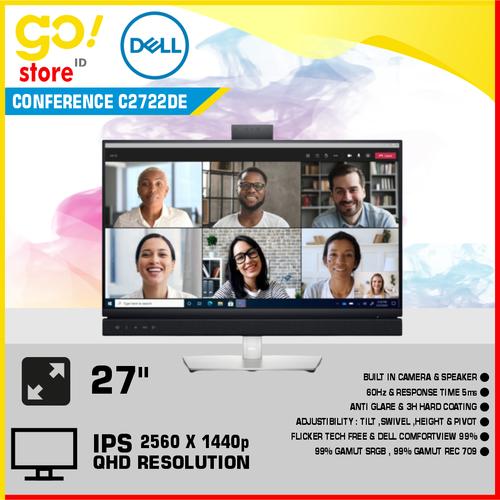 Jual Monitor Dell Conference C2722DE with built in Camera & Speaker 27 ...