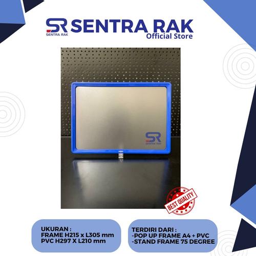 Promo Frame Promosi A4 + Stand Frame 75 degree - Clear - Hitam ...