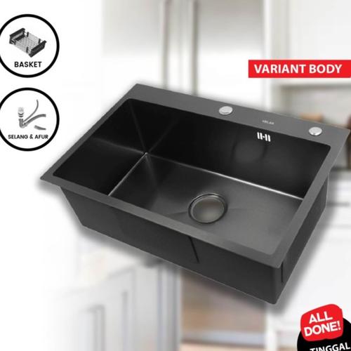 Jual Bak Cuci Piring Hitam Black Nano Series 60x45cm BCP Kitchen Sink 1 ...