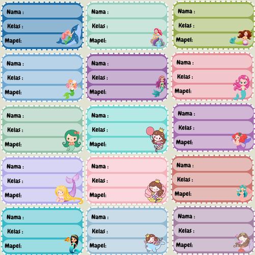 Jual STIKER LABEL BUKU PELAJARAN MAPEL CUSTOM TEKS FREE DESAIN BISA ...