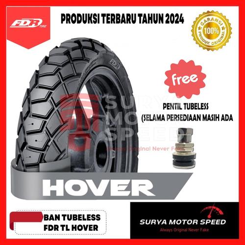 Jual FDR TL HOVER Ban Tubeless Depan Belakang Matic 80,90,100 14 Matic - Pentil Ban - Kota ...
