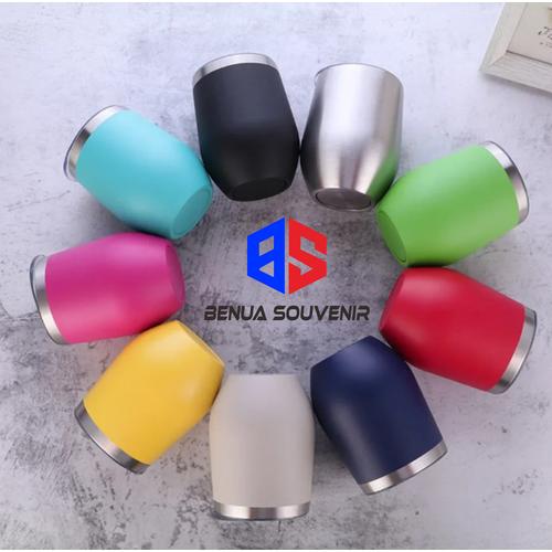 Jual Tumbler Stainless 360ml Gelas Mug Botol Cup Egg Travel - Silver ...