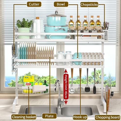 Jual Rak Piring Portable Wastafel 85 Cm Susun Rak Wastafel Murah ...