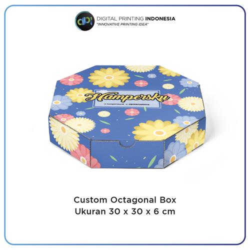 Jual Custom Box Pizza Hexagonal / Kardus Kemasan / Bungkus Makanan ...