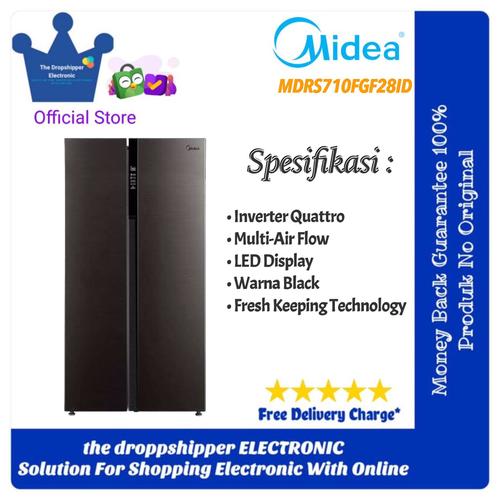 Jual Kulkas 2 Pintu Midea MDRS710FGF28ID 548 Liter Kulkas Midea Side by ...