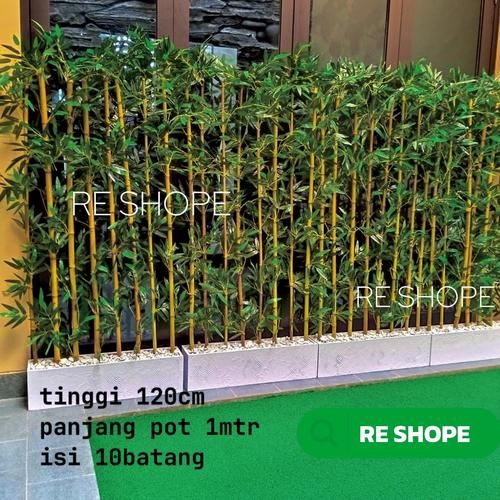 Jual BUNGA PLASTIK ARTIFICIAL HIAS POHON PARTISI BAMBU RIMBUN DAUN ...