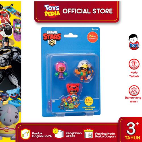 Promo Mainan Mini Action Figure Brawl Stars Figures 3 Pack - B - Kota ...
