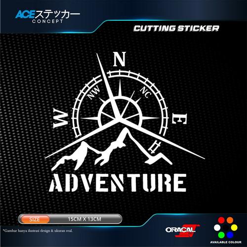 Jual Sticker Cutting Decal Kompas Adventure Stiker Kaca Body Mobil ...
