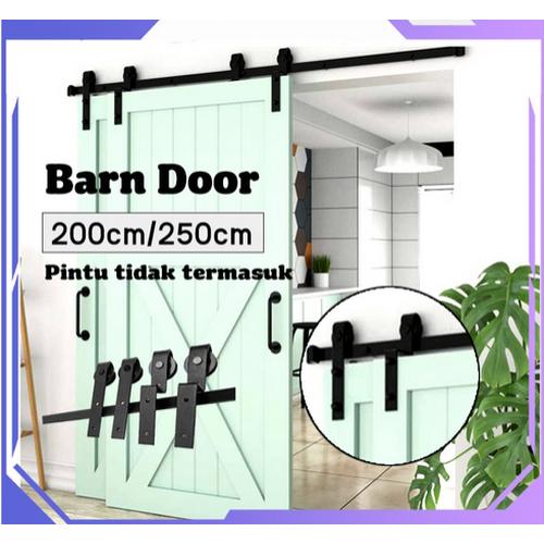 Jual Rel Pintu Geser Sleding Pintu Ganda / Kit Katrol Senyap Pintu - 2M ...