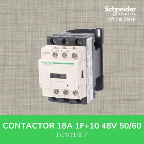 Promo Schneider Electric CONTACTOR 18A 1F+1O 48V 50/60-LC1D18E7 ...