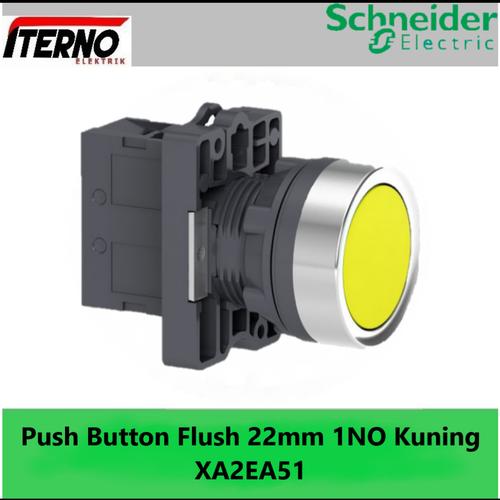 Jual Push Button Flush 22mm 1NO Kuning XA2EA51 Schneider - Kota ...