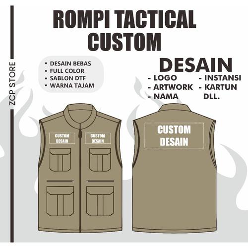 Jual ROMPI TACTICAL CUSTOM SABLON I ROMPI LAPANGAN CUSTOM I ROMPI ...