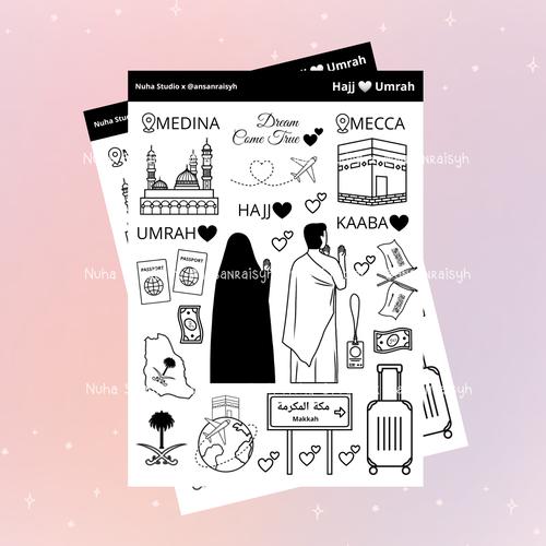 Jual Sticker by ansanraisyh | Hajj Umrah Haji Umroh Kabah Mekkah ...