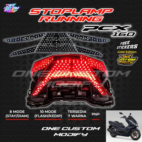 Promo LAMPU REM LED RUNNING PCX 160 STOPLAMP CUSTOM 8 & 10 MODE LAMPU ...