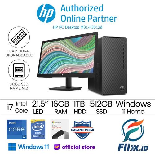 Jual HP Desktop M01-F3012d Core i7-13700 16GB 512 SSD +1TB HDD Win 11 ...
