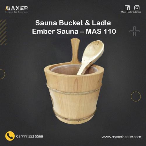 Jual MAXER Gayung dan Ember Sauna Wooden Bucket and Ladle Kit Kayu Wood ...