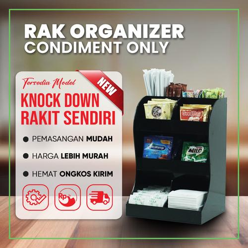 Jual Rak Kopi Sachet Akrilik Condiment Only - Rangkai Sendiri, Hitam ...